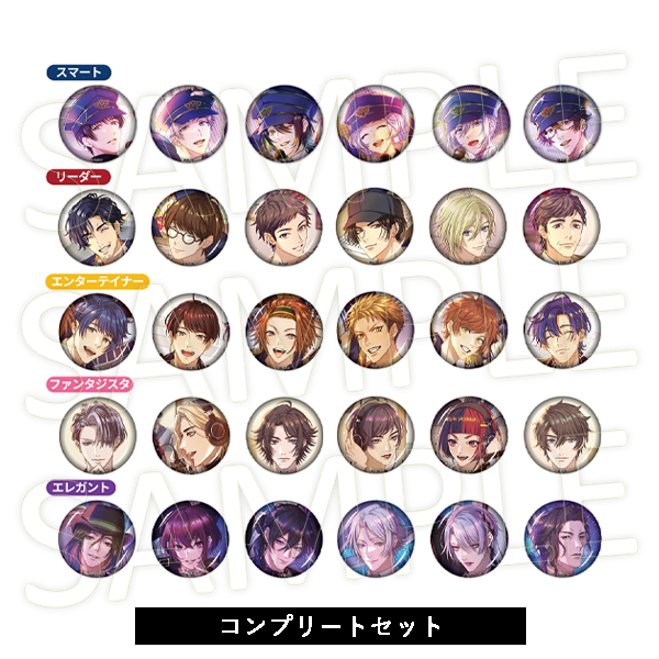 Random tin badge complete set (6 types each) | STATION IDOL LATCH! | A ...